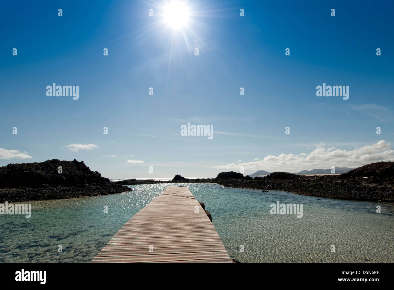 mooring jetty in Los Lobos, Canary Islands Stock Photo - Alamy