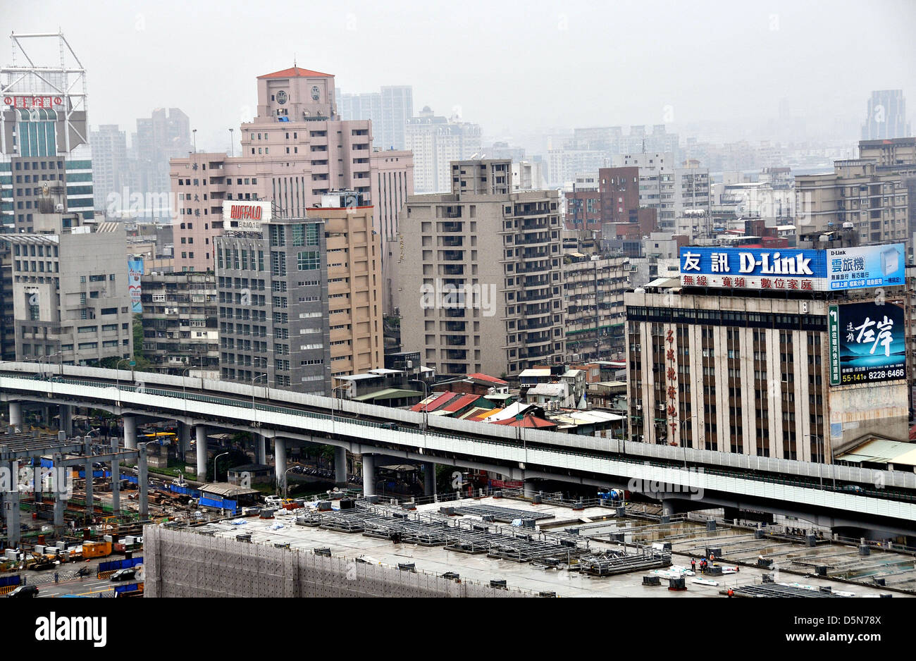 aerial view on Taipei city Taiwan Stock Photo - Alamy