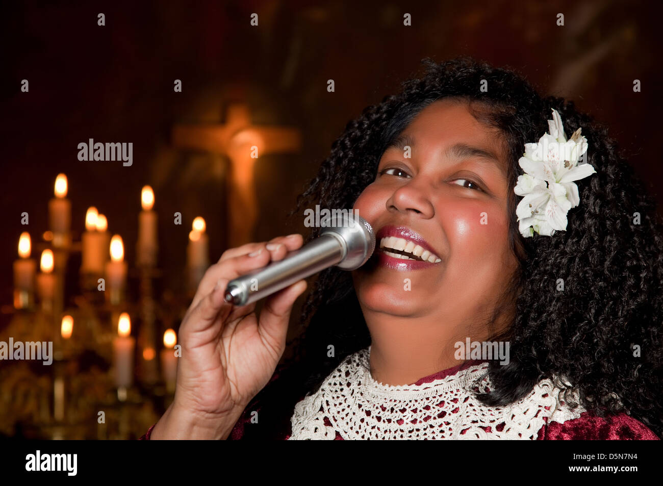 Negro spiritual gospel singer singing a hymn Stock Photo - Alamy
