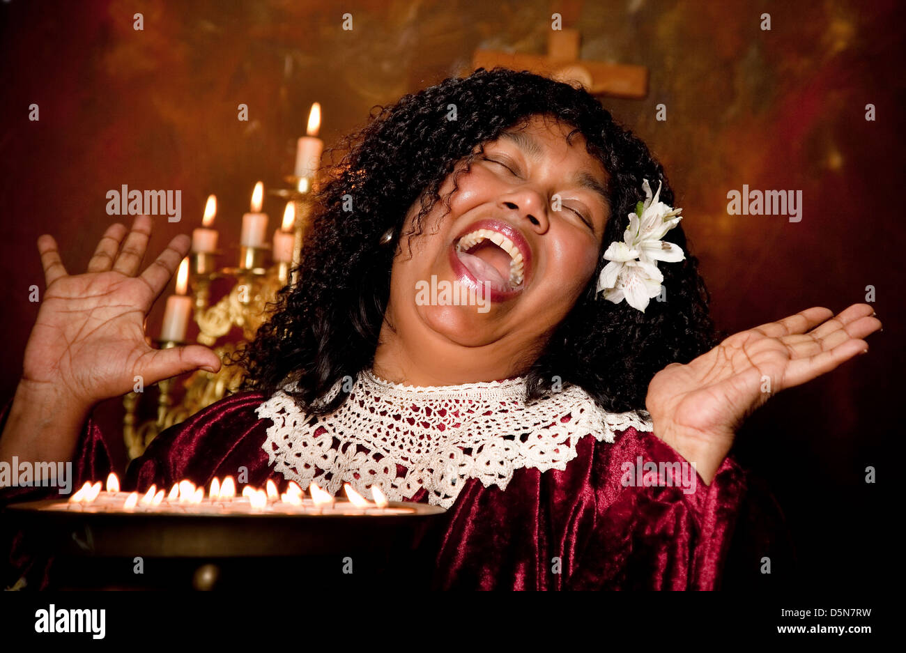 Negro spiritual gospel singer singing a hymn Stock Photo - Alamy