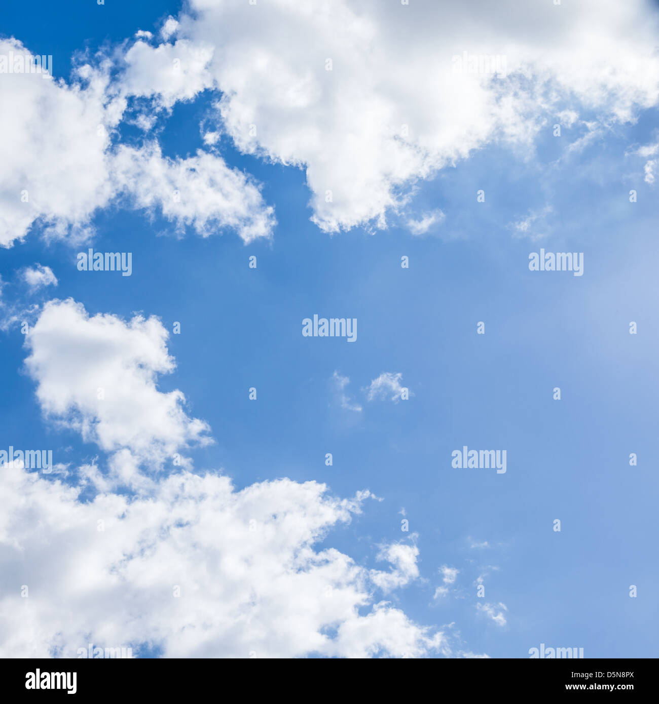 White clouds on blue sky, beautiful cloudy background, spring season ...