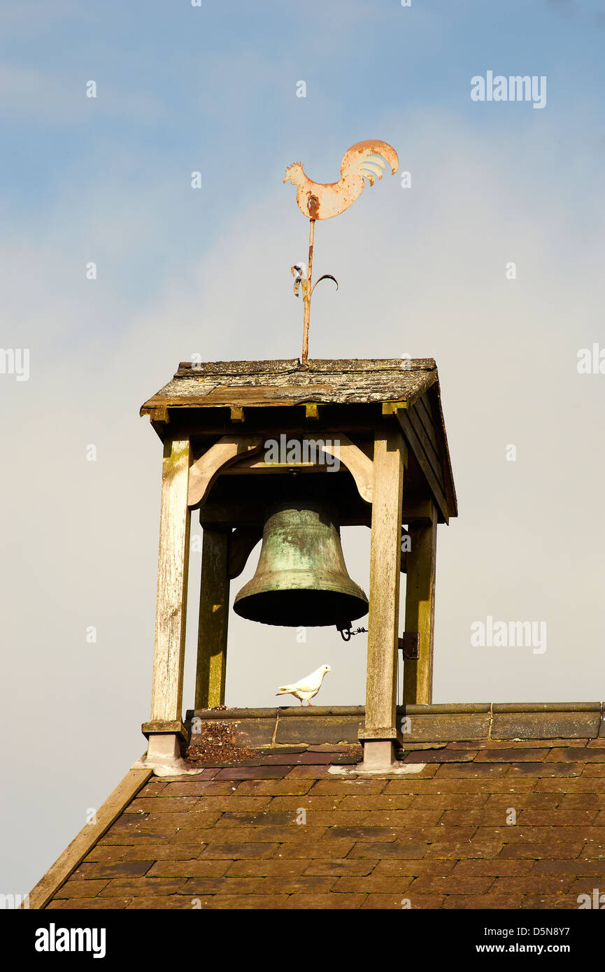 Bell tower on a church roof Stock Photo - Alamy