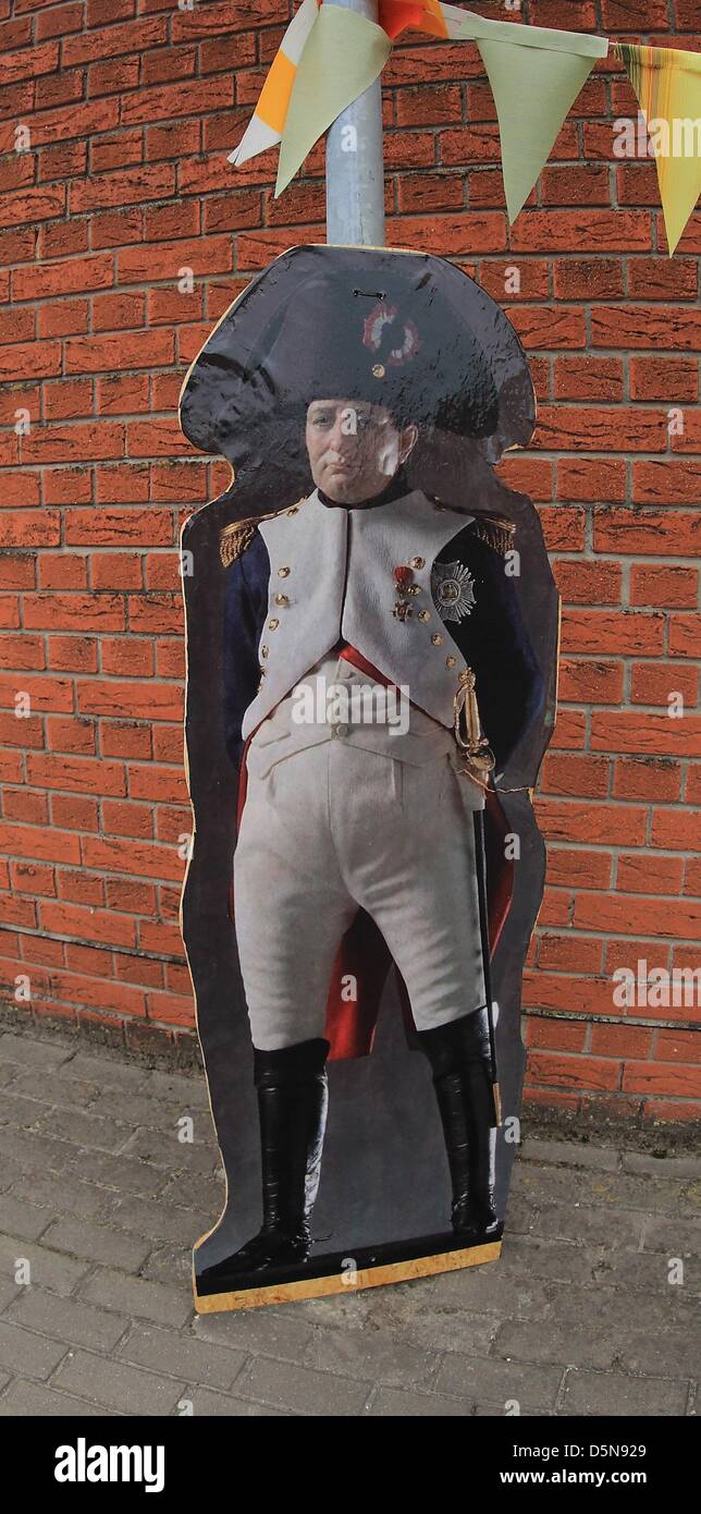 A cardboard cutout of Napoleon Bonaparte stands in Vehlitz, Germany, 03 ...