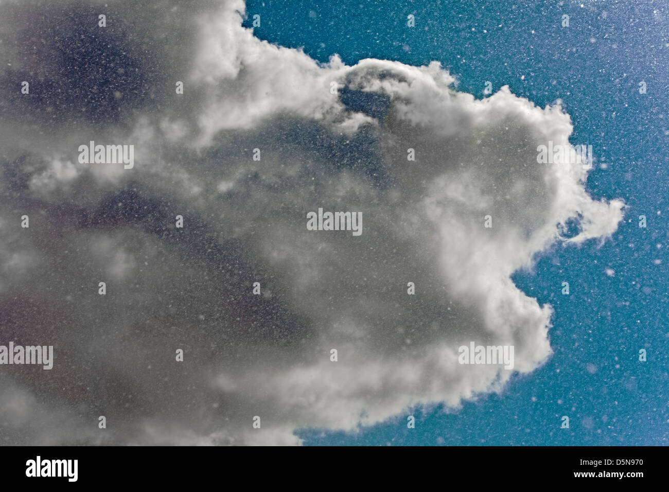 Snow storm. In the sky of a cloud and sun Stock Photo - Alamy