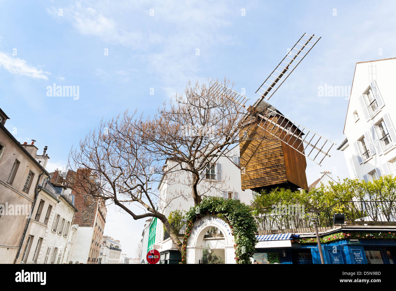Historical windmill - Moulin de la galette, Montmartre,Paris Stock Photo - Alamy