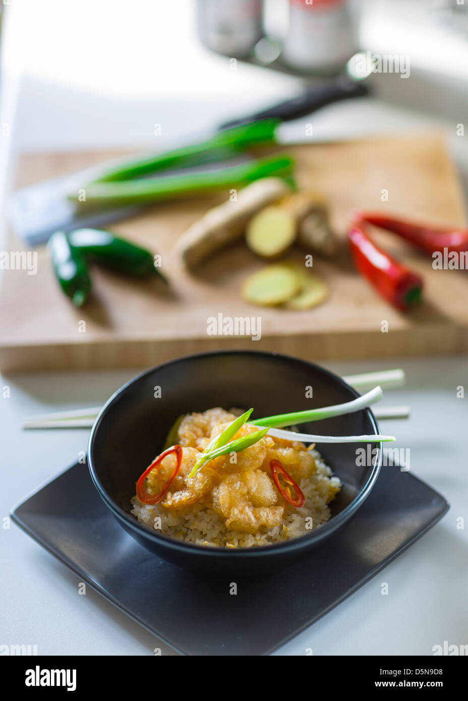 Spicy Battered King Prawns Stock Photo - Alamy