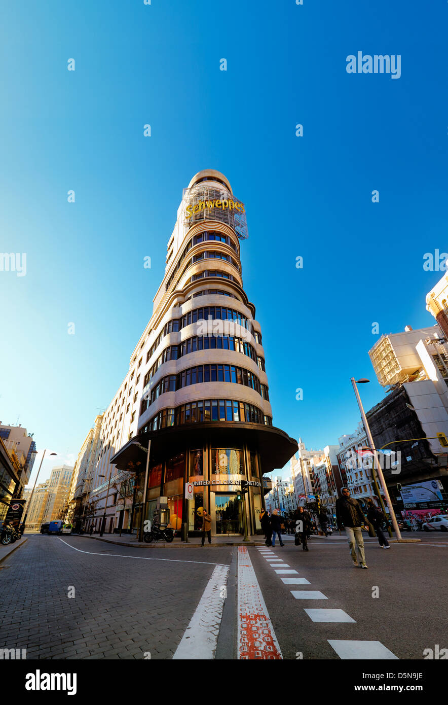 Capitol building in Callao square. Madrid. Spain Stock Photo - Alamy