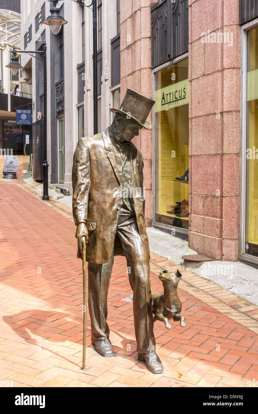 The statue of John Plimmer, known as "the father of Wellington", New ...