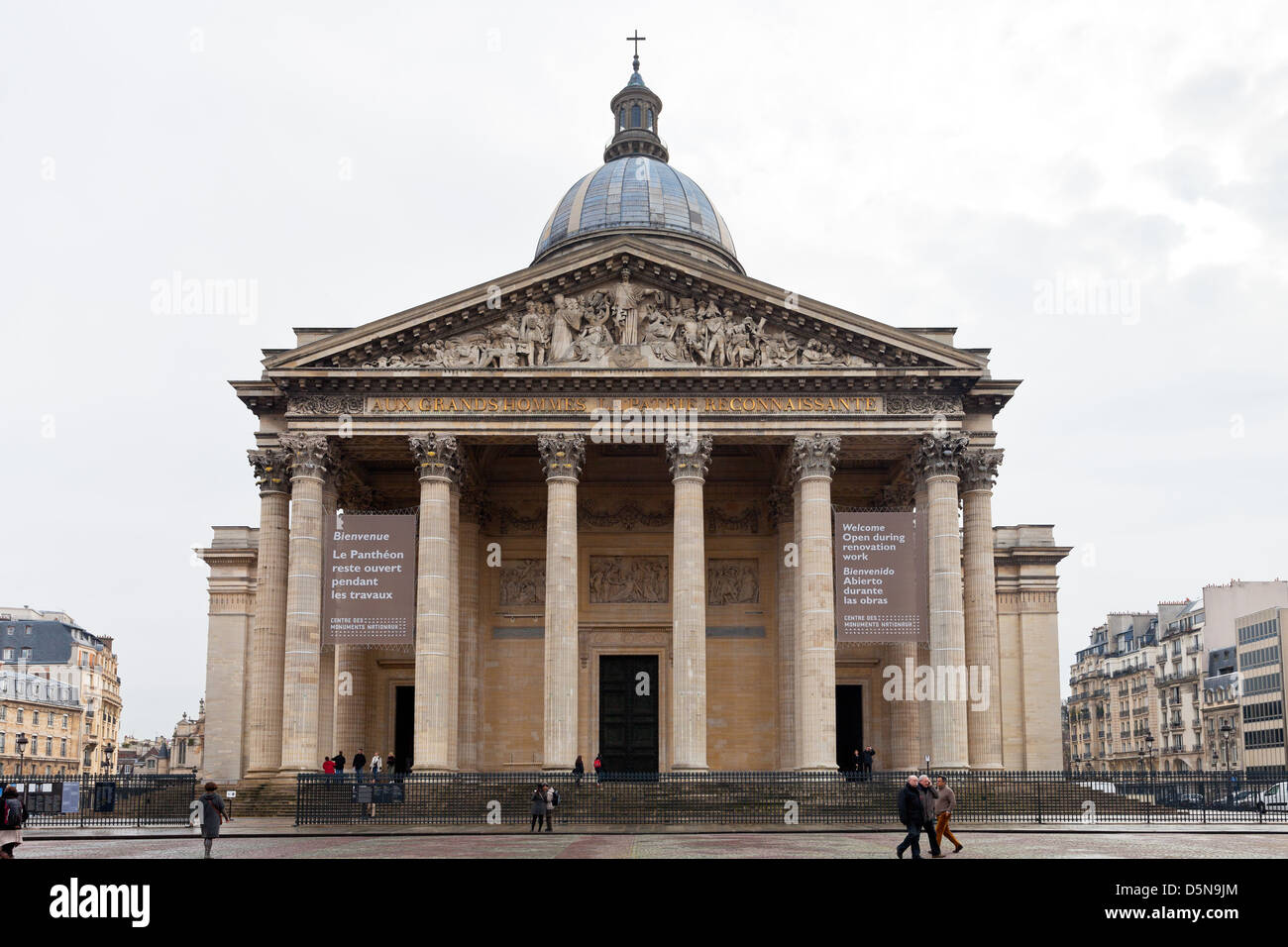 view of Pantheon from place du Pantheon in Paris , Paris Stock Photo ...