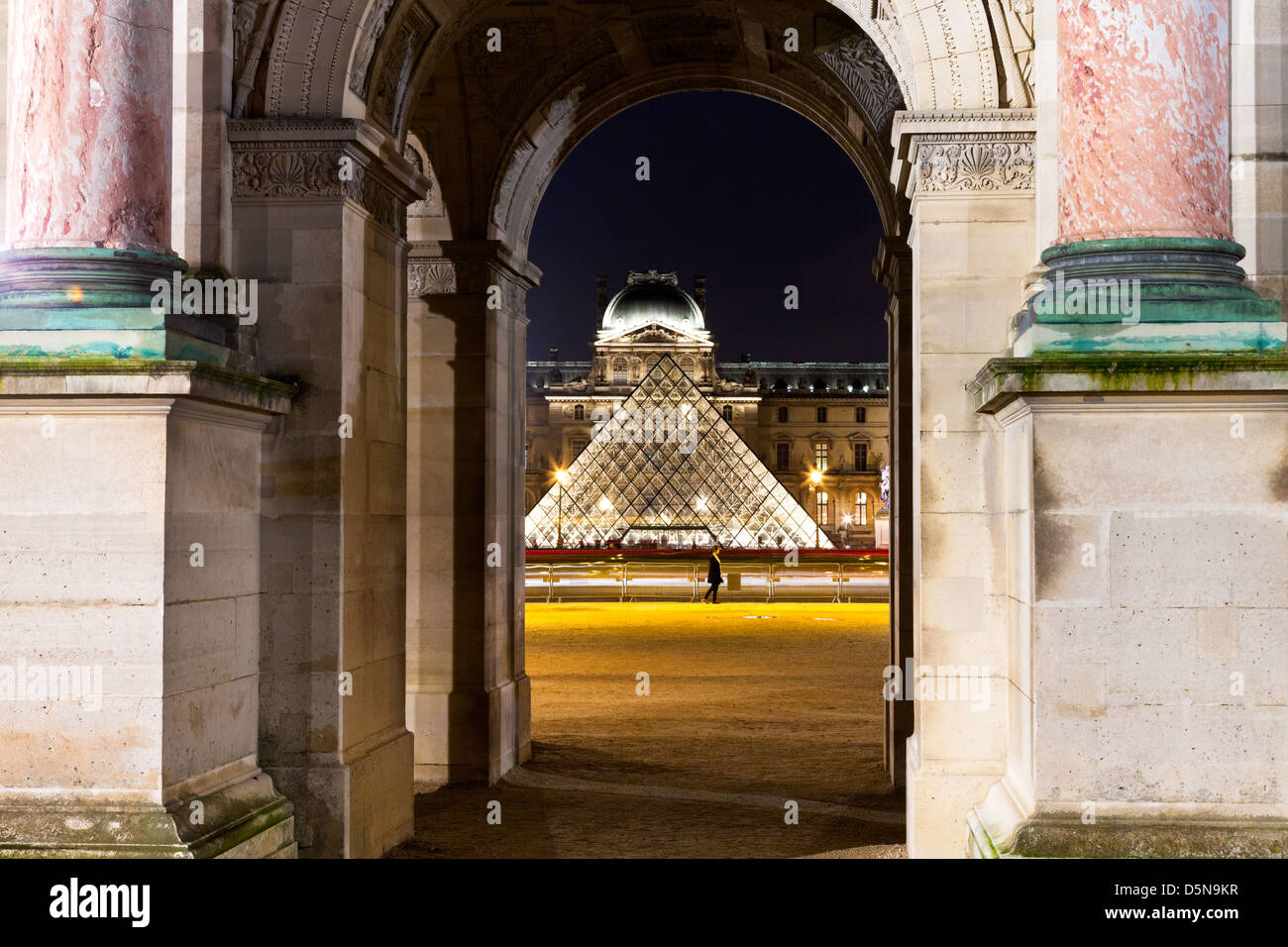 Louvre pyramid arch paris hi-res stock photography and images - Alamy