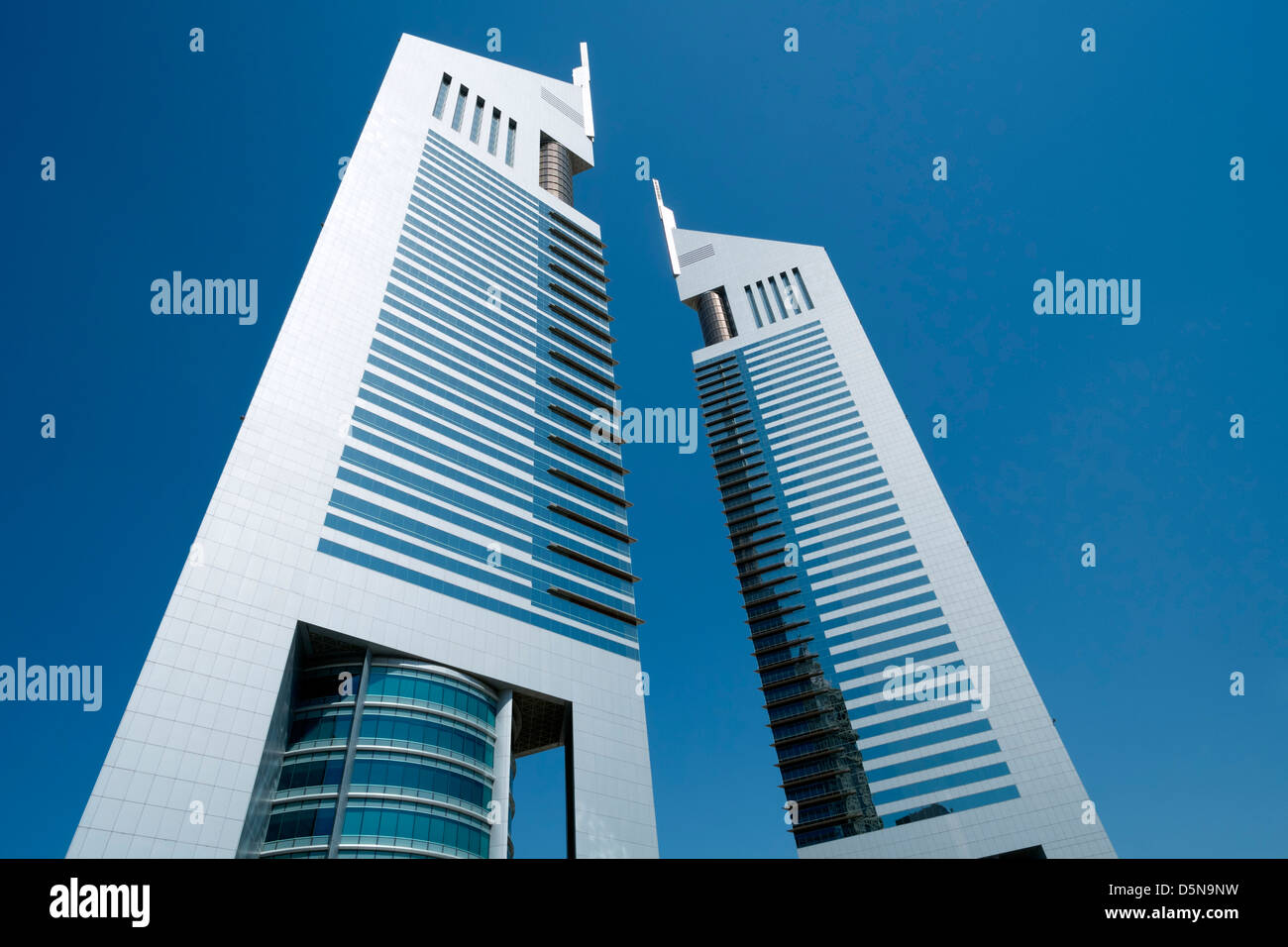 Emirates Towers in financial district of Dubai United Arab Emirates UAE ...