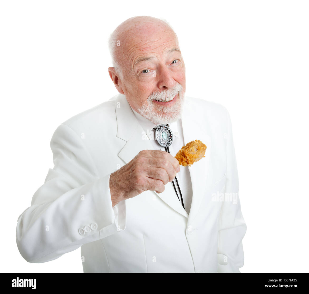 Handsome Southern gentleman eating delicious southern fried chicken ...