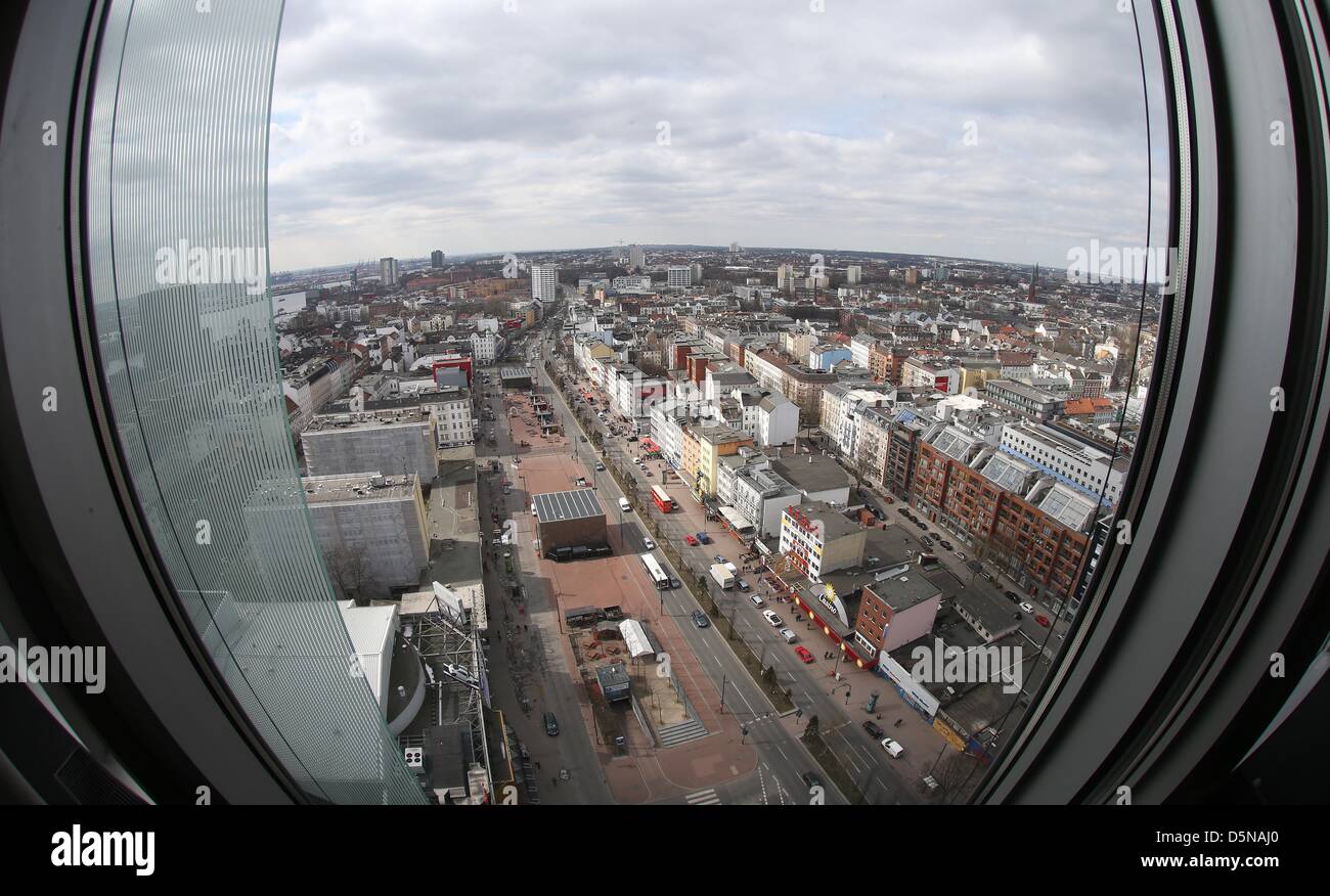 View from the window of an office in the skyscraper 'Tanzende Tuerme ...