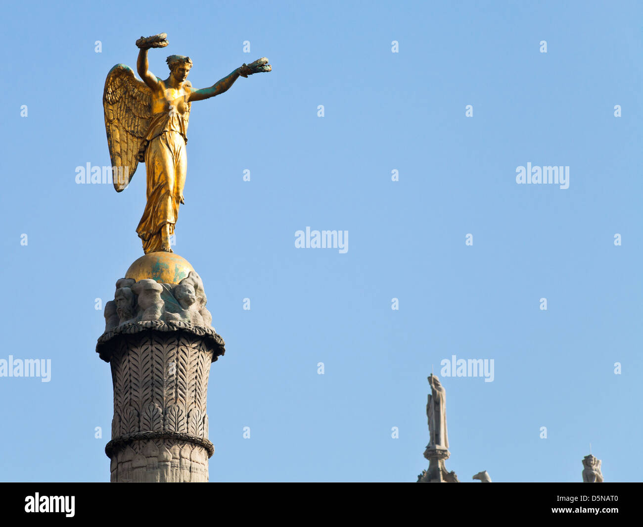 Victory Column at Place du Chatelet in Paris Stock Photo - Alamy