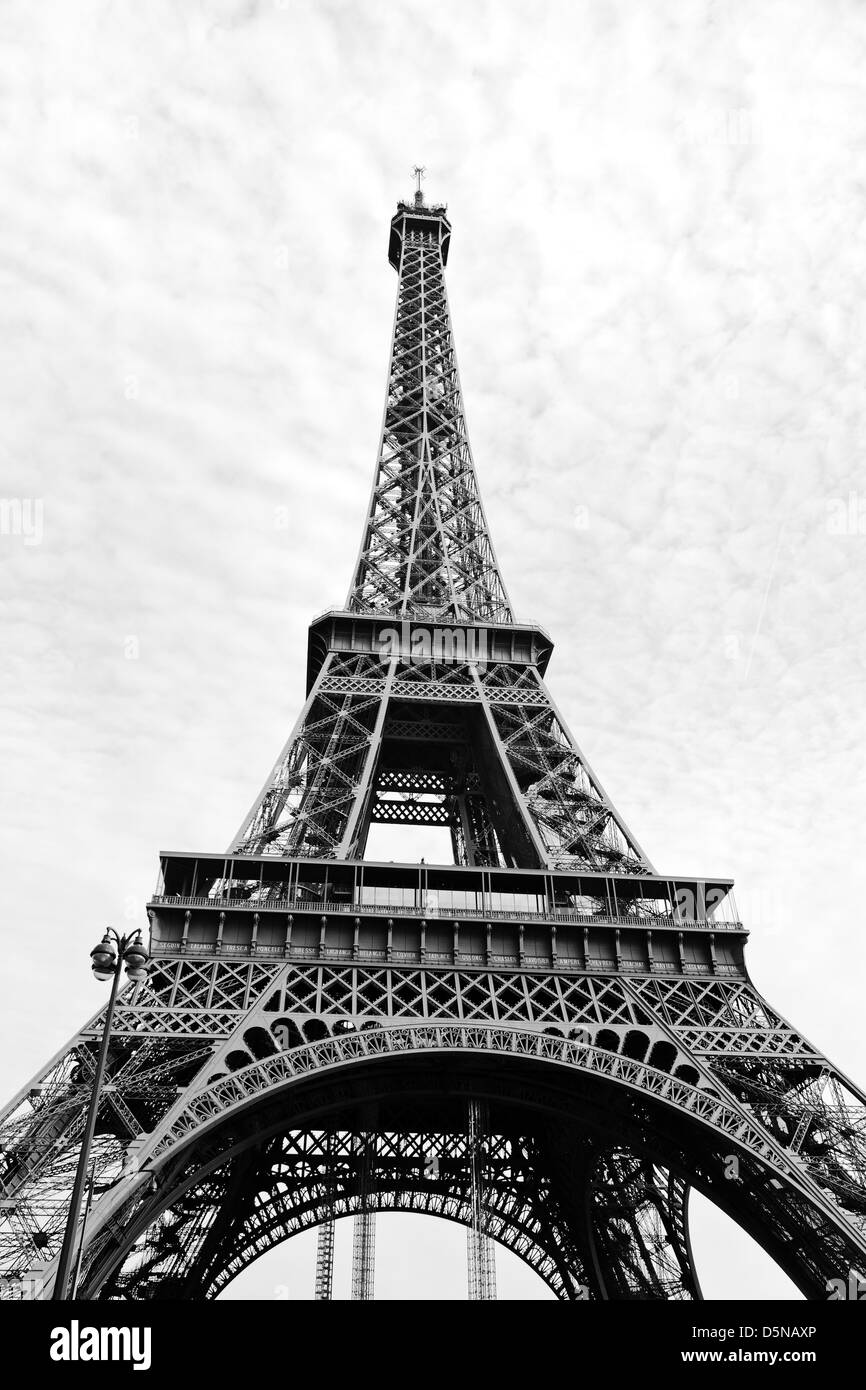 bottom view of Eiffel tower in Paris Stock Photo - Alamy