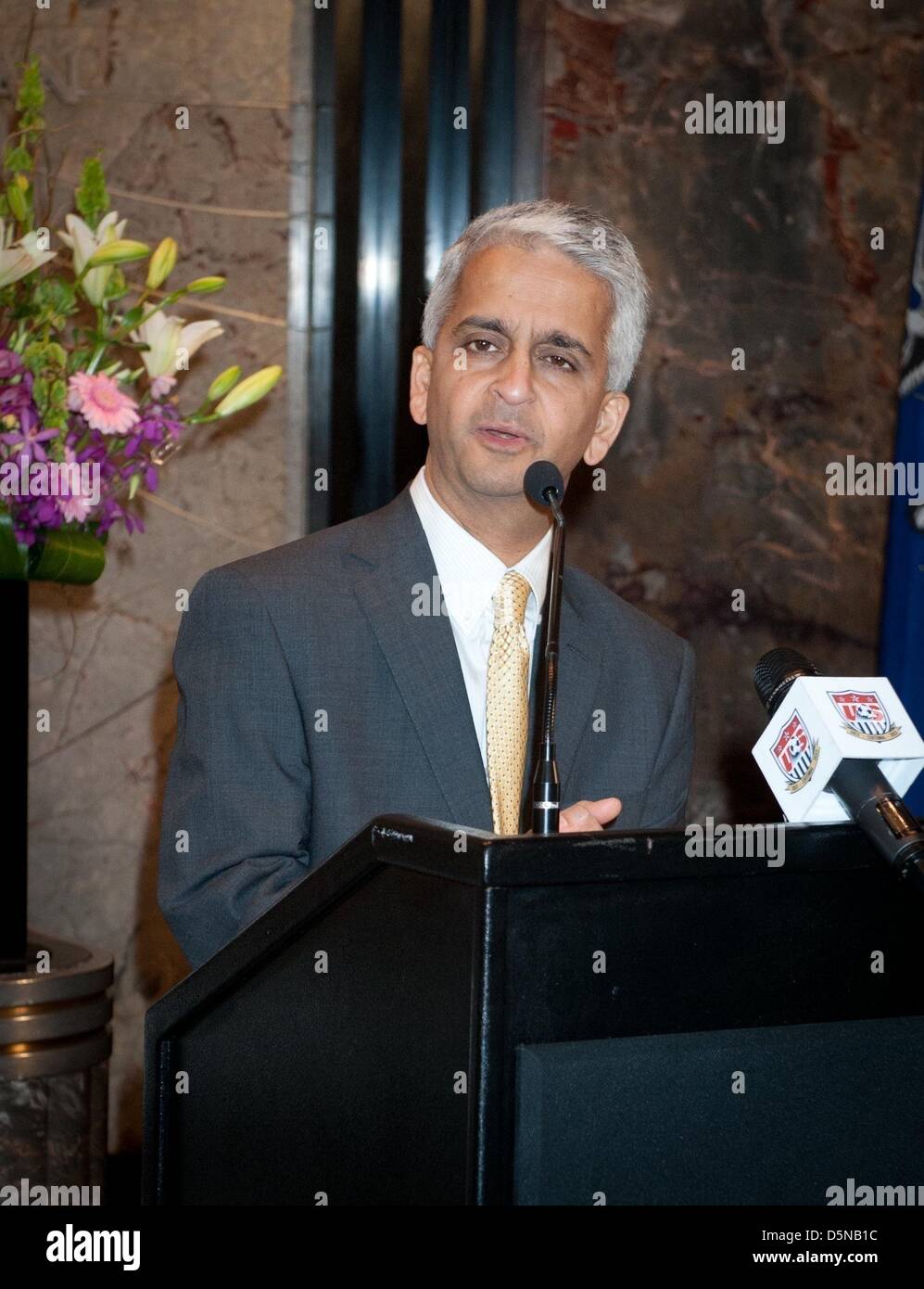 New York, USA. 5th April 2013. U.S. Soccer President SUNIL GULATI as U ...