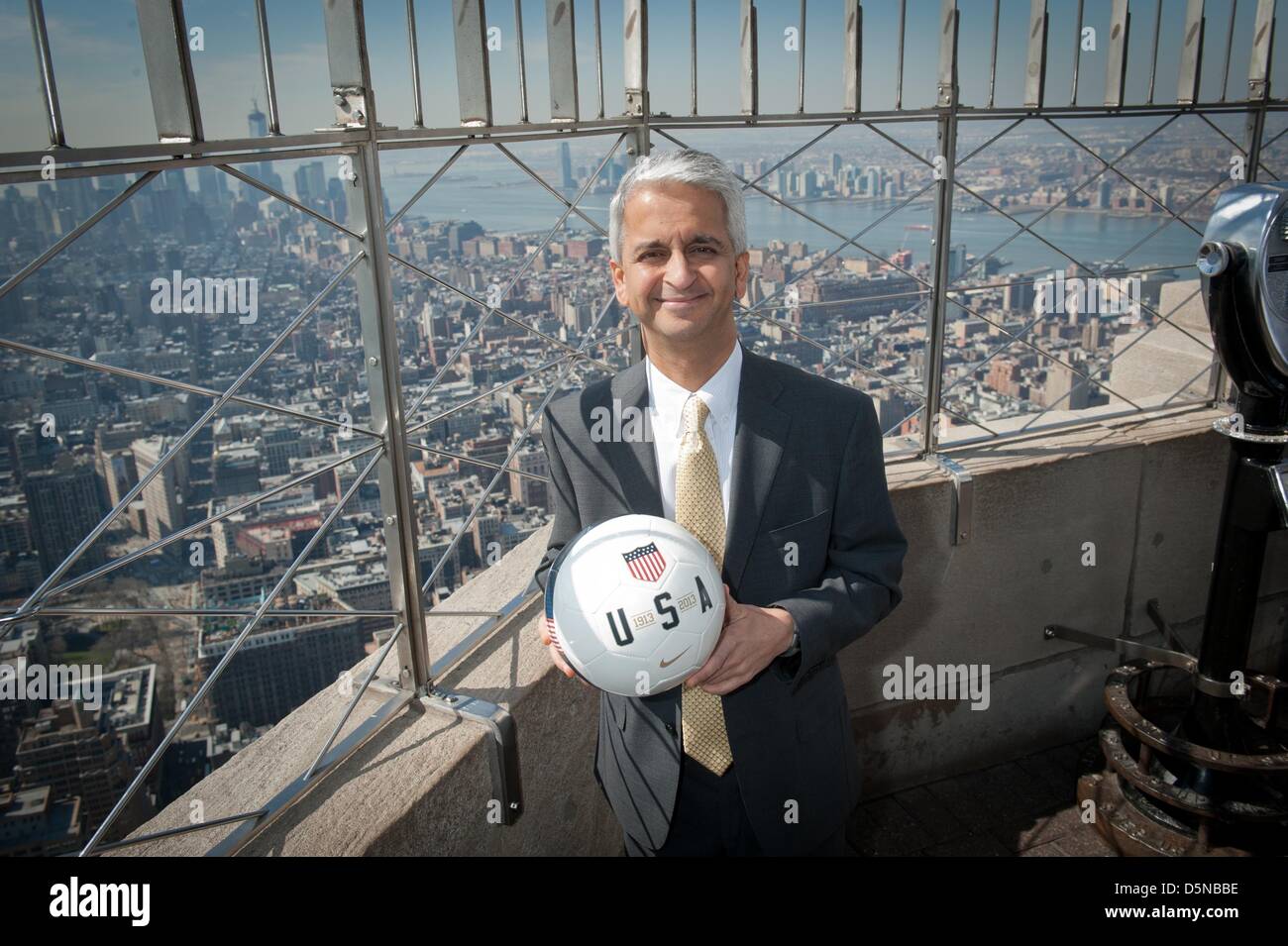 New York, USA. 5th April 2013. U.S. Soccer President SUNIL GULATI as U ...