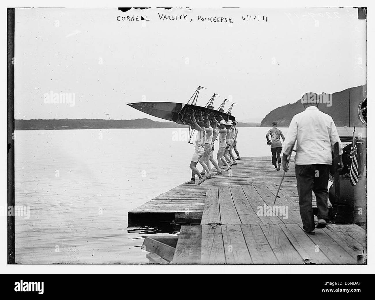 A photograph of the Cornell University Varsity rowing team at ...