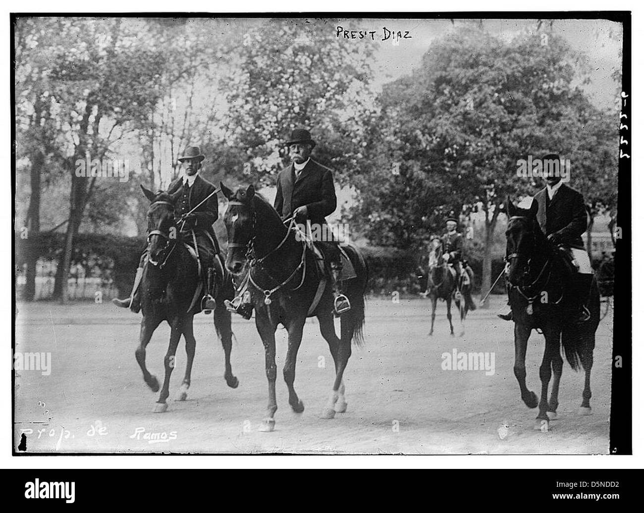 A black and white photograph of President Porfirio Díaz of Mexico ...