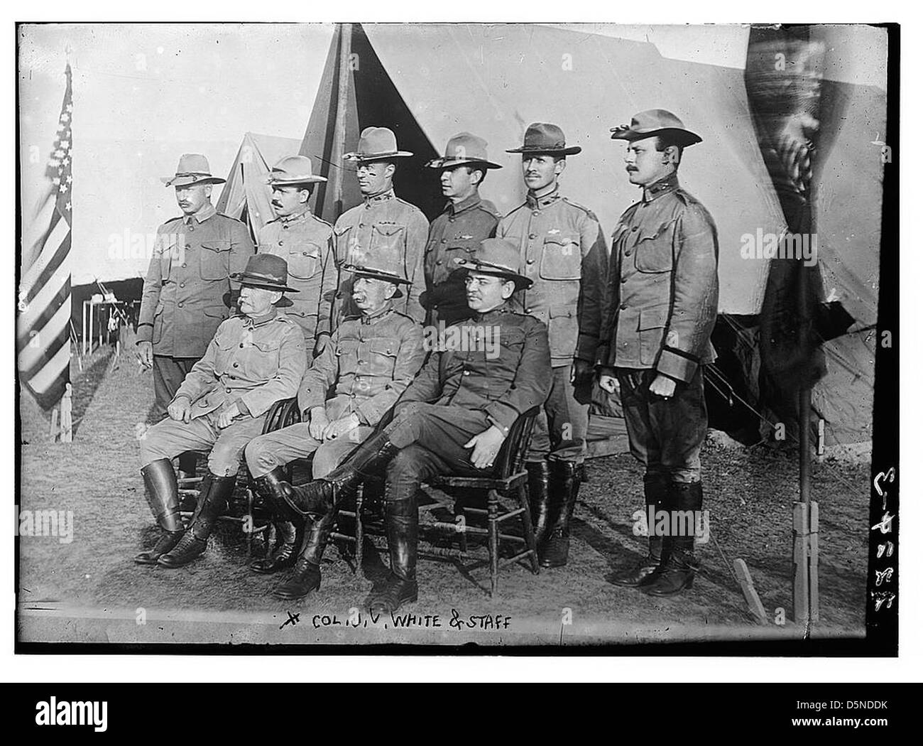 Col. White & Staff (LOC Stock Photo - Alamy