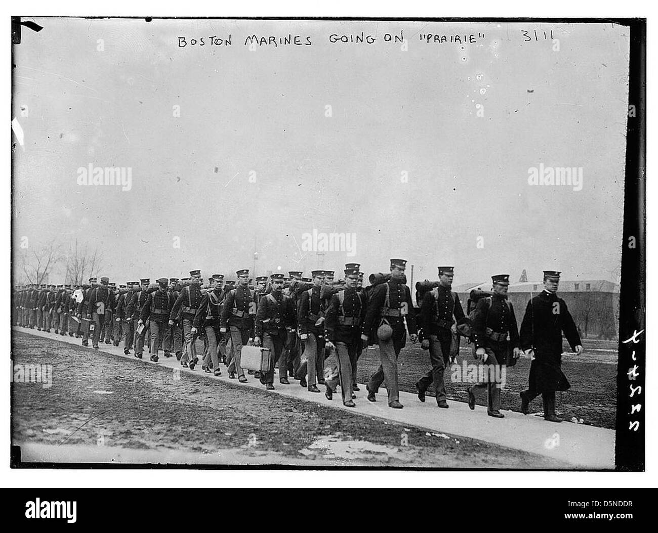 A photograph from the 1910s showing U.S. Marines from Boston embarking ...