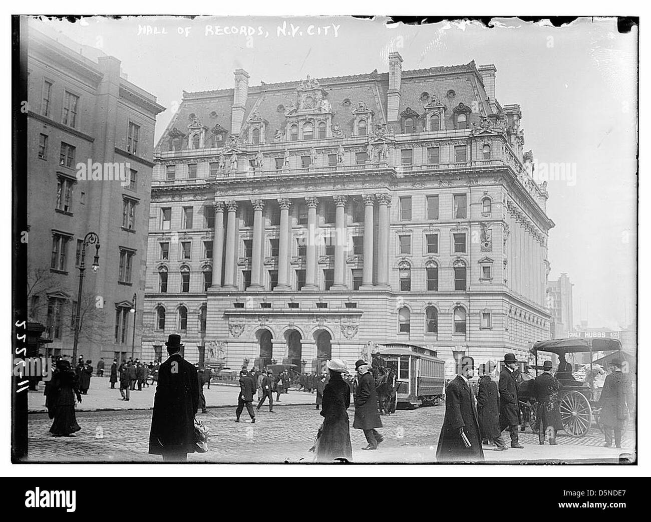A photograph showing the Hall of Records building at 31 Chambers Street ...
