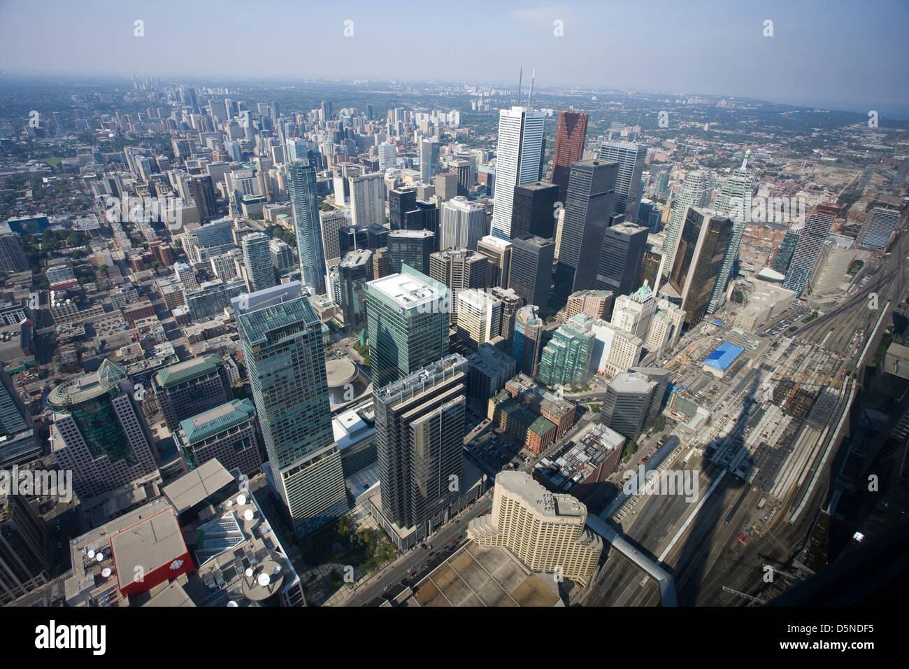 Panoramic view of the city, skyscrapers and other buildings from the CN ...