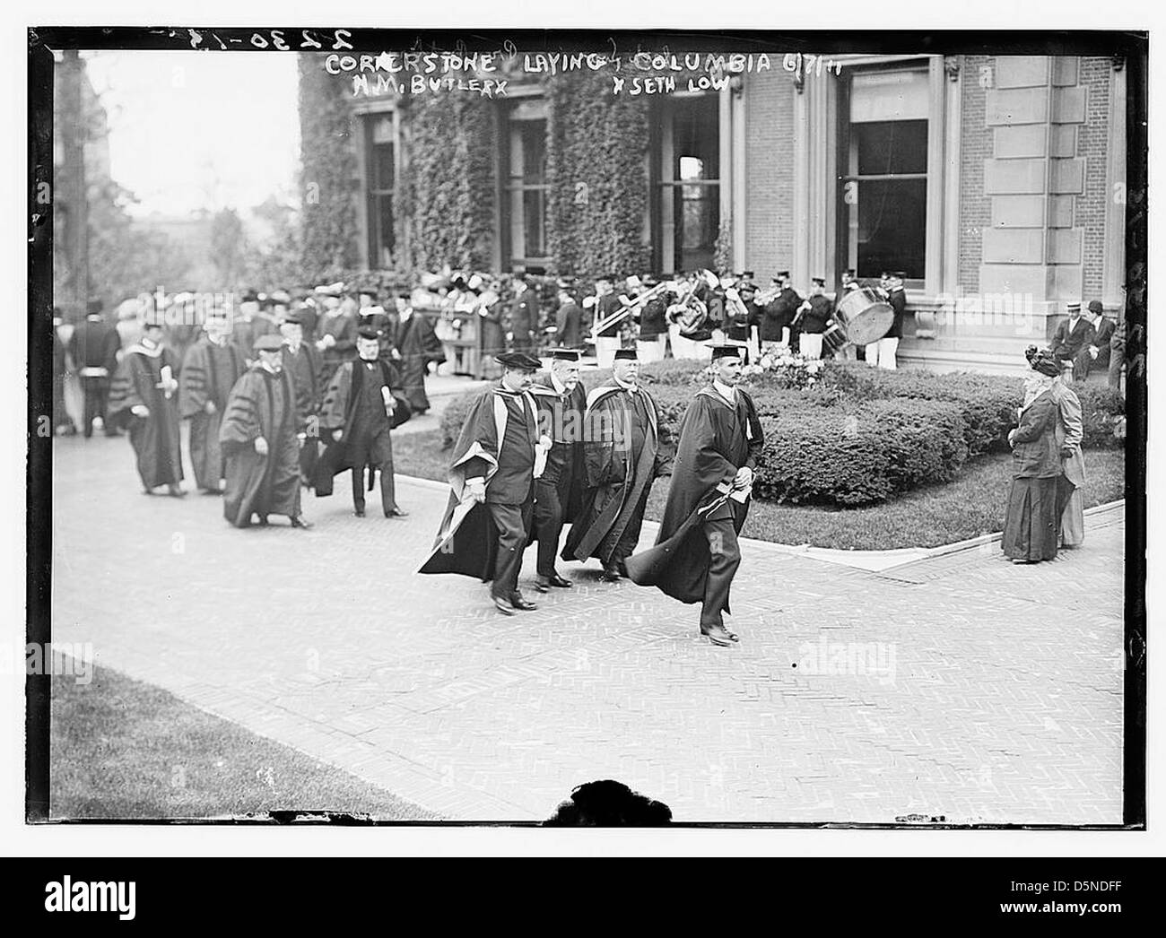 Cornerstone laying 6/7/11; N.M. Butler; Seth Low (LOC Stock Photo - Alamy