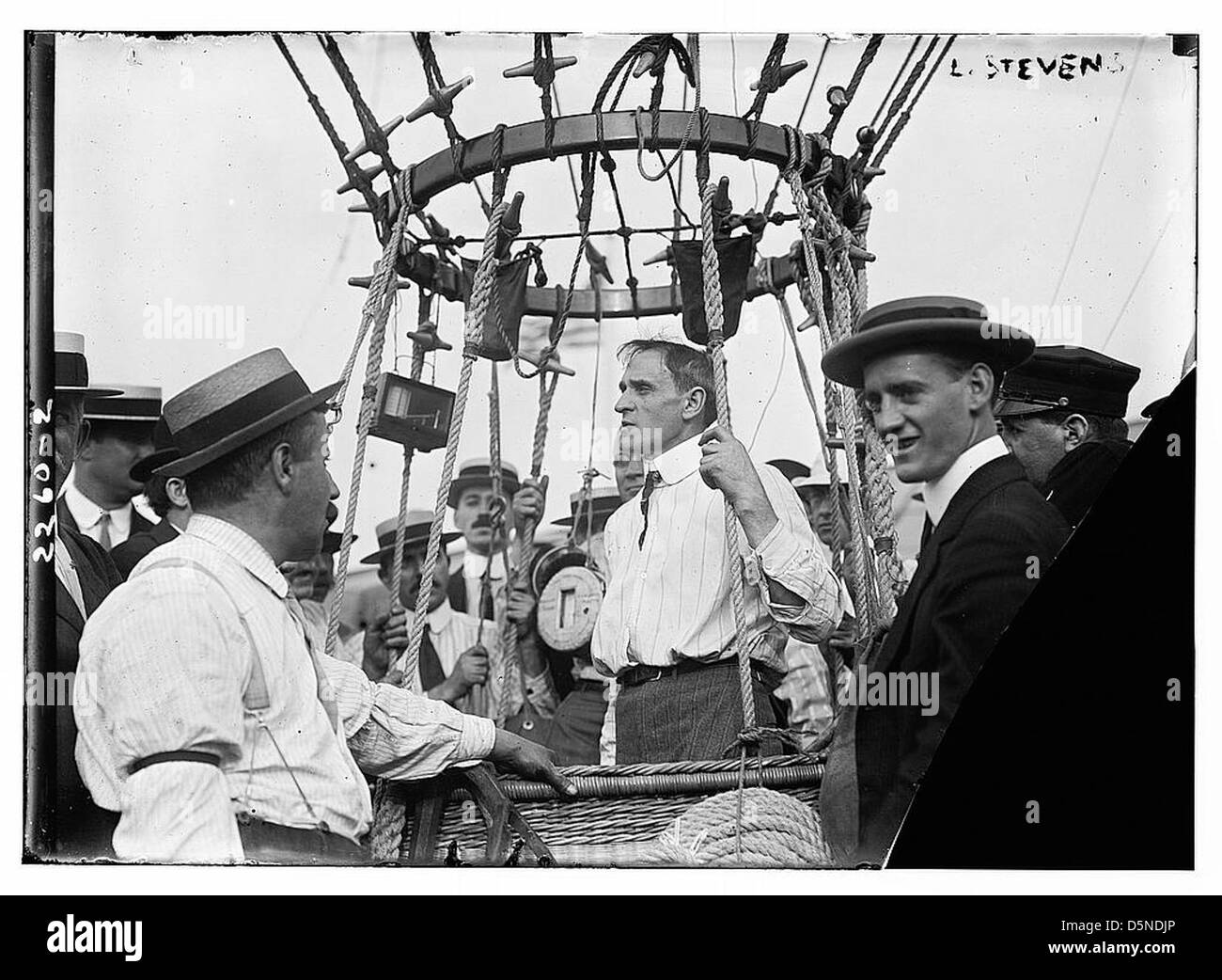 A photo of A. Leo Stevens, an aviation pioneer, taken on Broadway and ...