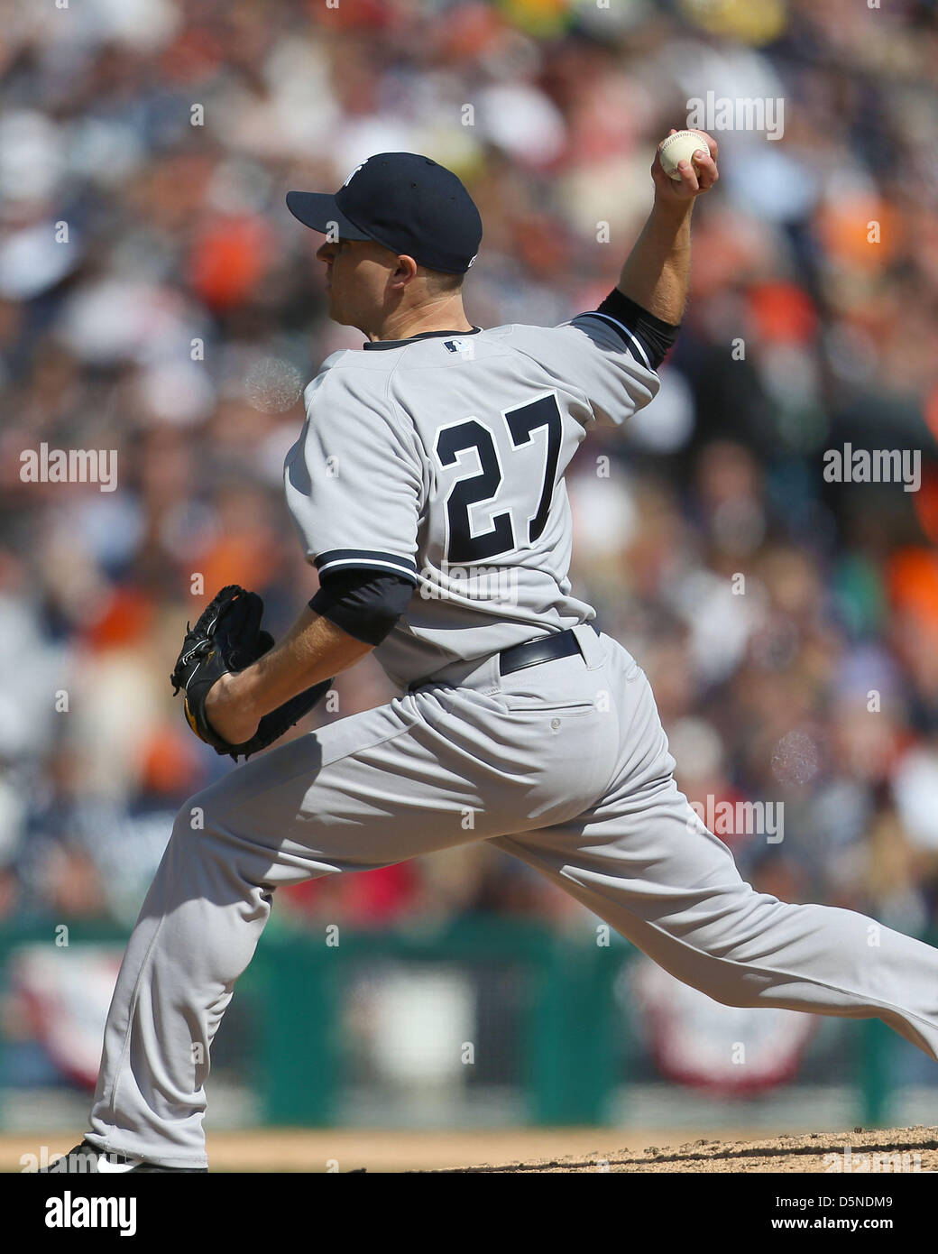 Detroit, Michigan, USA. 5th April 2013. New York Yankees relief pitcher ...