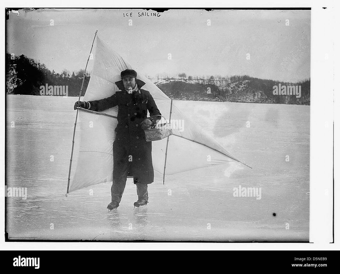This photograph depicts ice sailing in Red Bank, New Jersey, during the ...