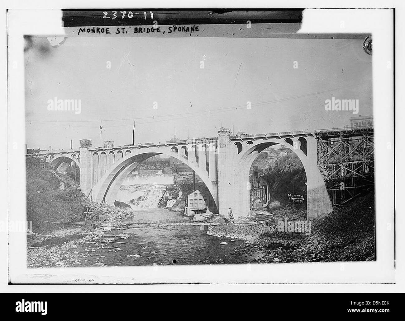 The Monroe Street Bridge in Spokane, Washington, is showcased in this ...
