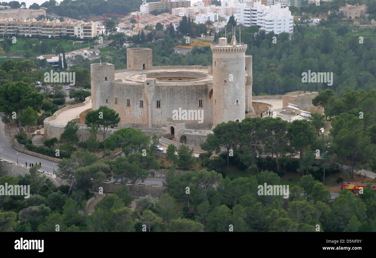 Aerial view of Palma de Mallorca´s Bellver castle Stock Photo - Alamy