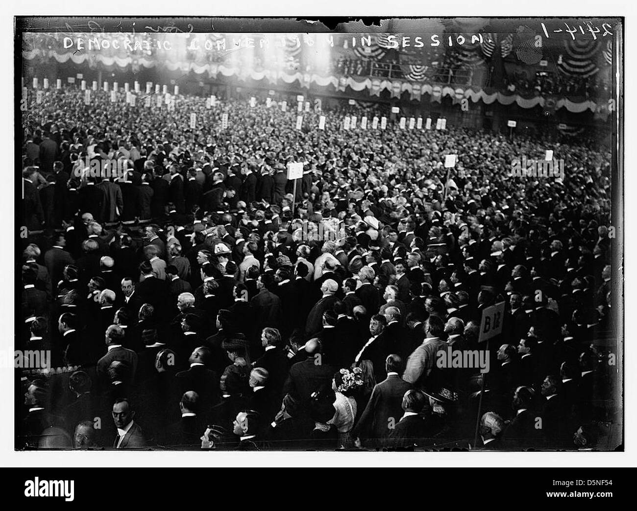 A photograph from the 1912 Democratic National Convention held at the ...