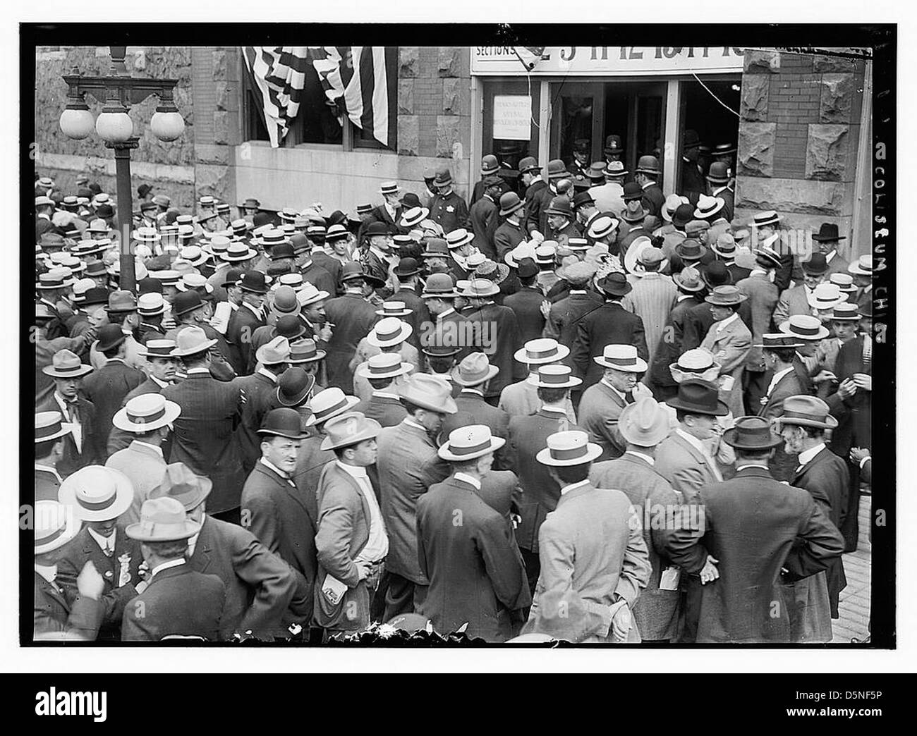 This photograph captures the exterior of the Coliseum in Chicago during ...