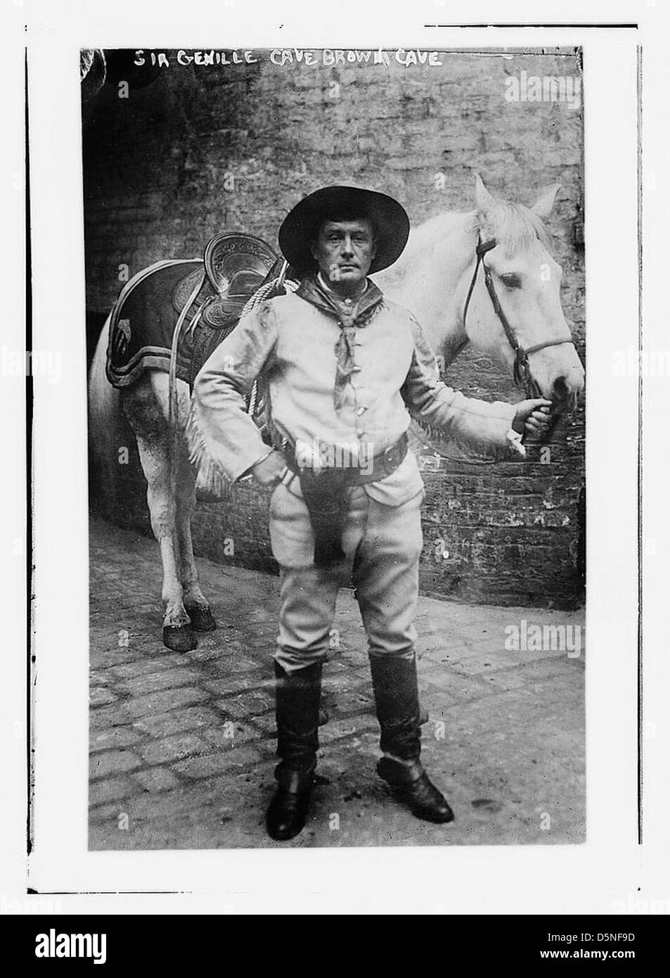 This image shows Sir Genille Cave Brown-Cave, a British baronet dressed ...