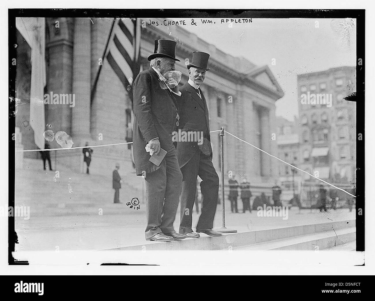 A photograph from the 1910s shows Joseph Choate and William Appleton ...