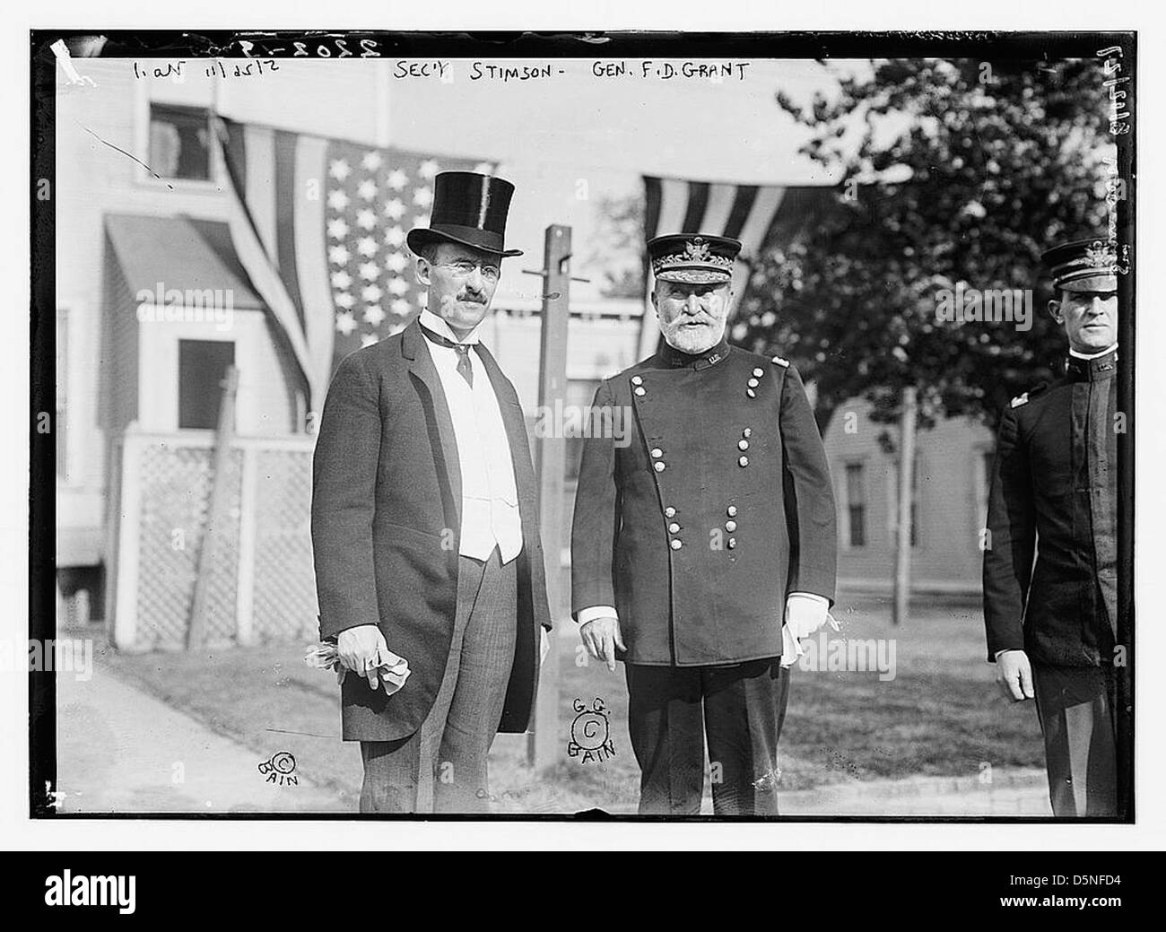 A 1911 photograph showing Secretary of War Henry L. Stimson with ...