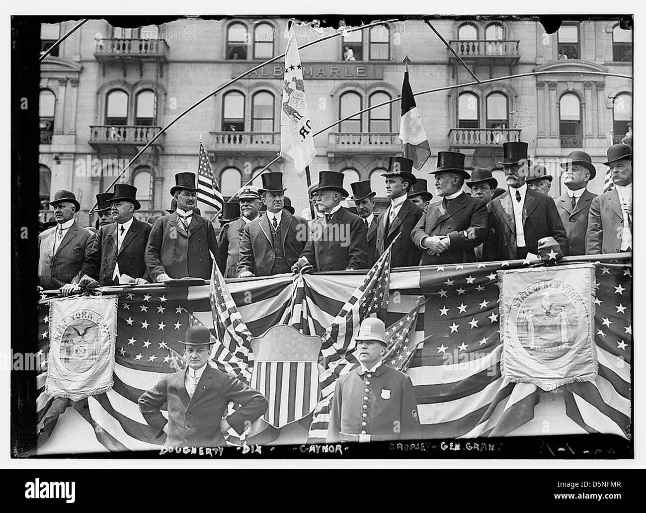 The image shows key figures such as Mayor William Jay Gaynor, Police ...