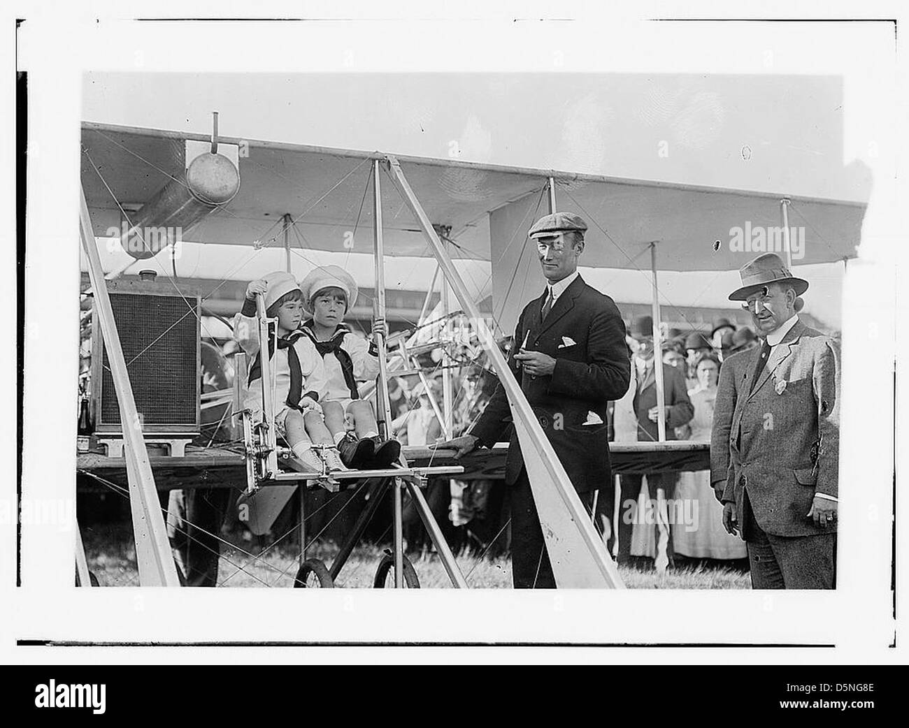 This black-and-white image shows Cal Rodgers, a famous aviator, with ...