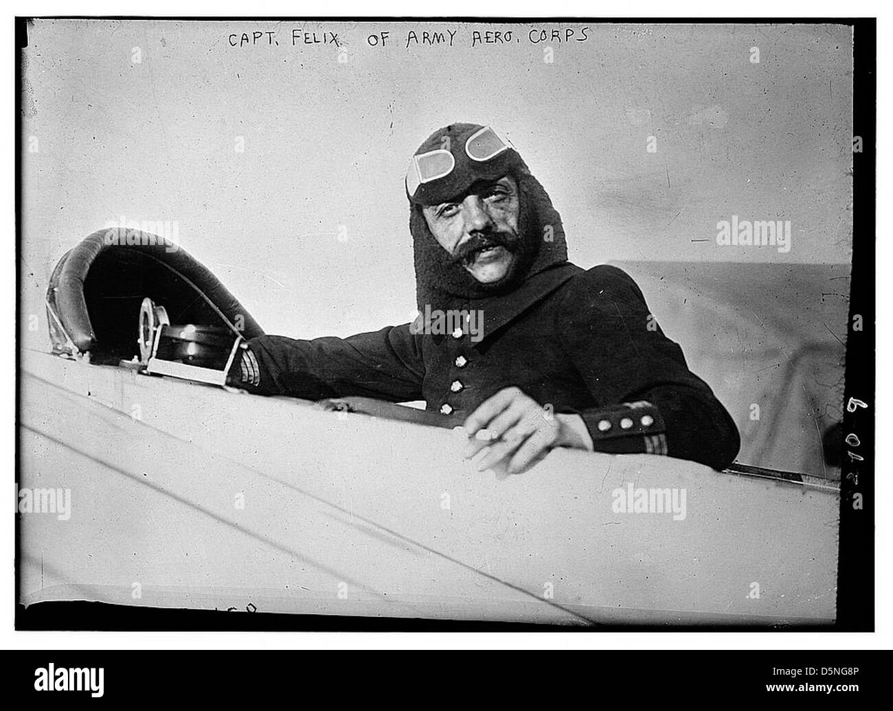 Captain Felix of the Army Aero Corps is depicted in this historical ...