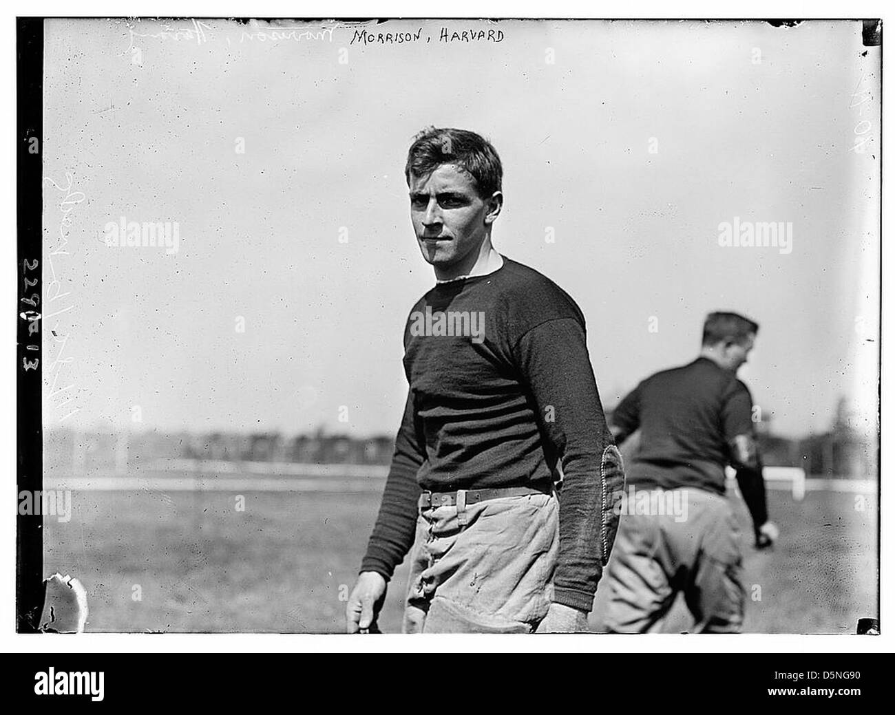 A portrait of a Harvard football player, Morrison, showcasing his ...