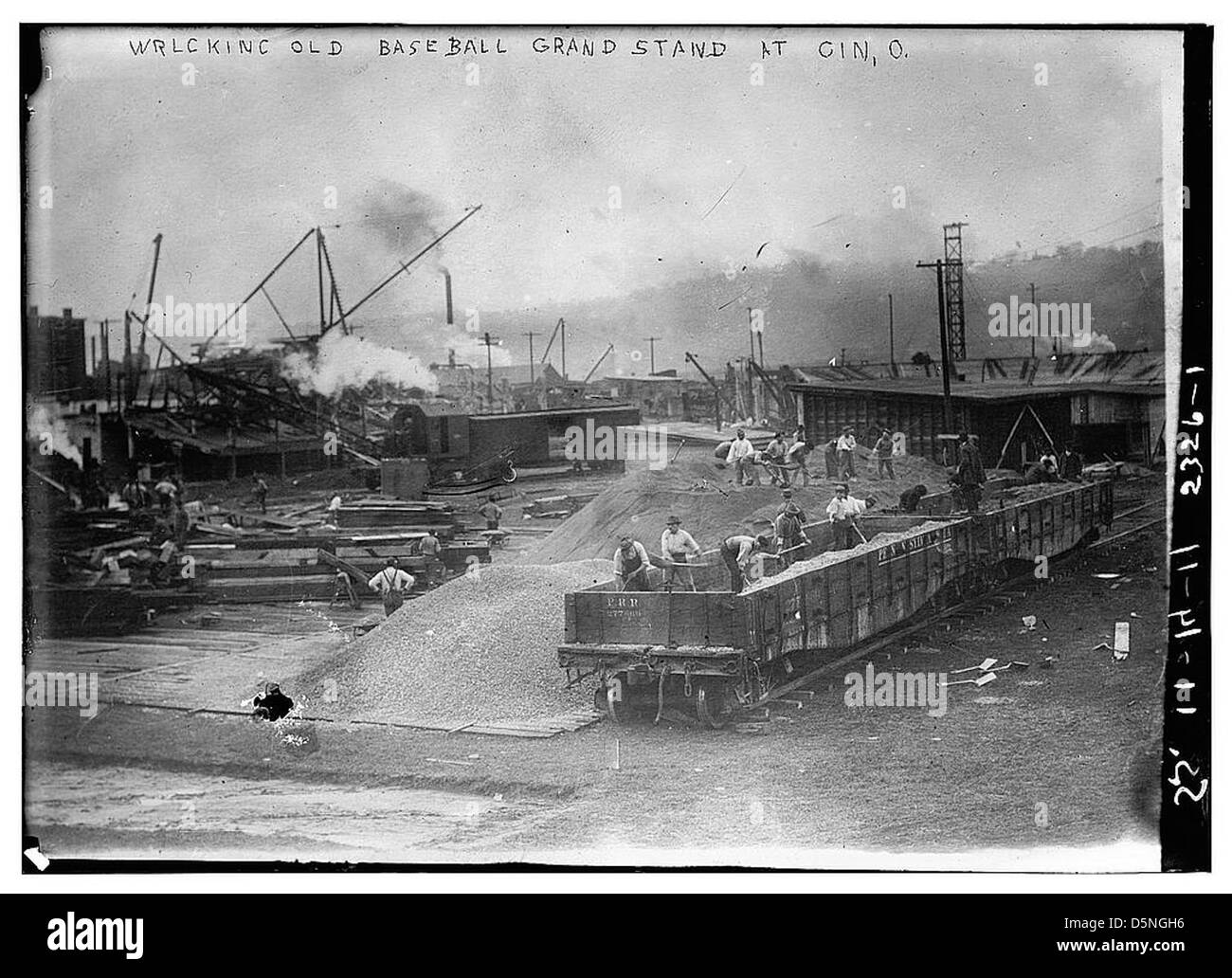 This photo shows the demolition of the Palace of the Fans baseball ...