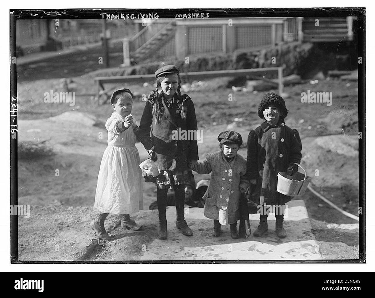 This image from the 1910s depicts children dressed in costumes during ...