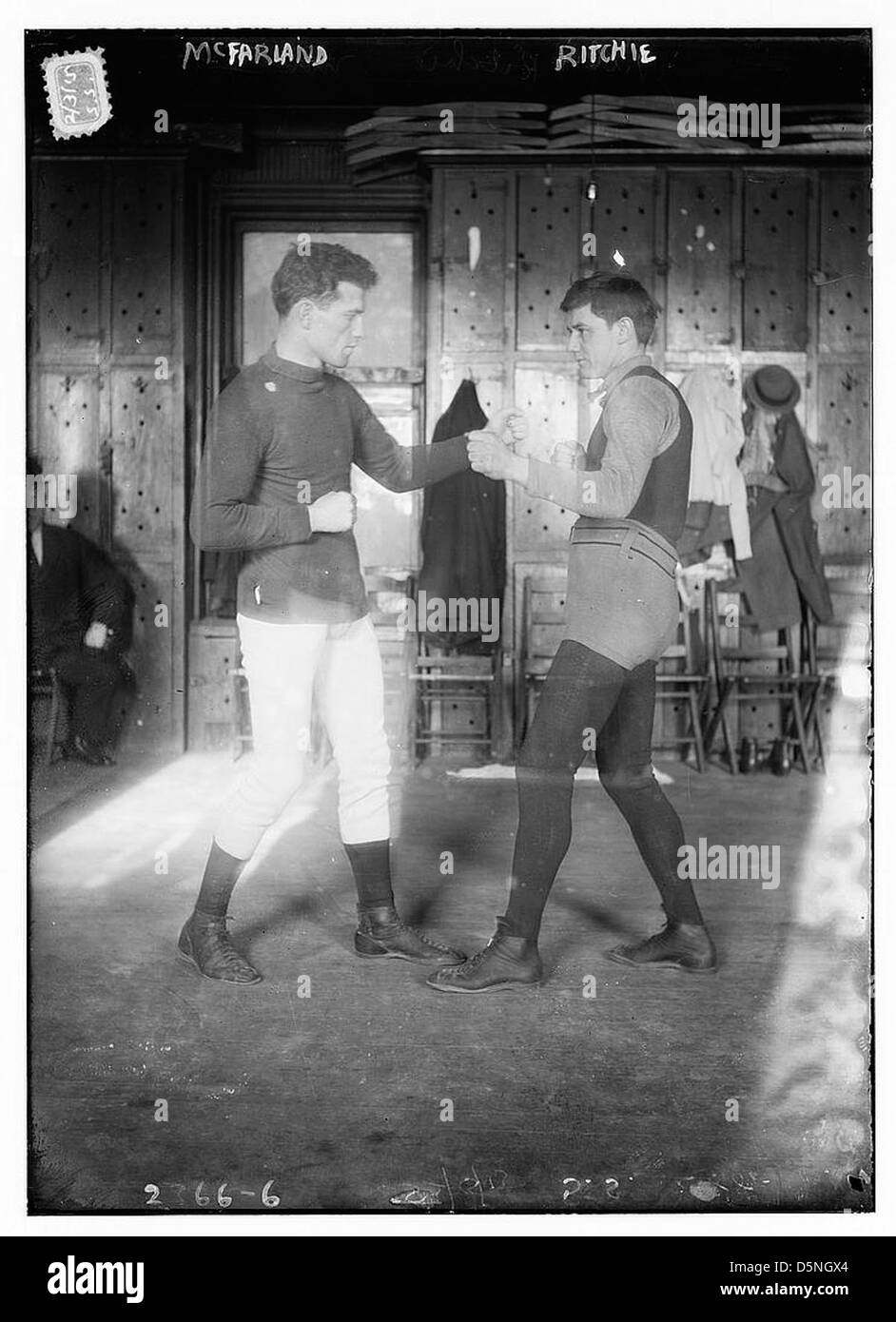This image shows the boxers Packey McFarland and Willie Ritchie, both ...
