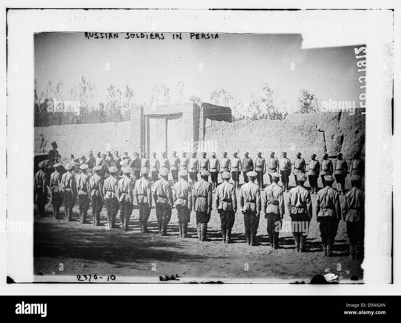 Russian soldiers are seen marching in Persia (modern-day Iran) during ...