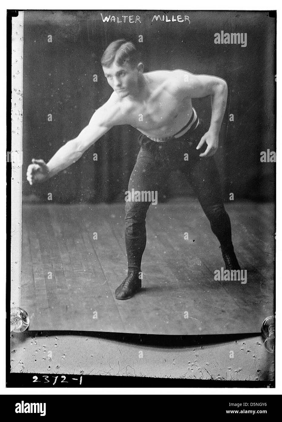 Walter Miller, an American boxer, is featured in this historical ...