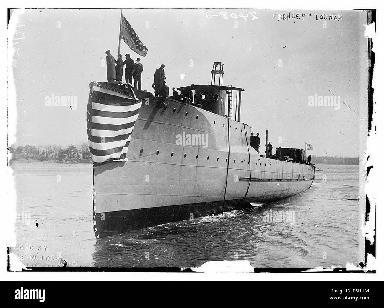 Coast guard boat launch Black and White Stock Photos & Images - Alamy