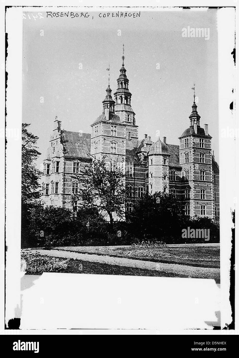 A photograph of Rosenborg Castle in Copenhagen, Denmark, showing the ...