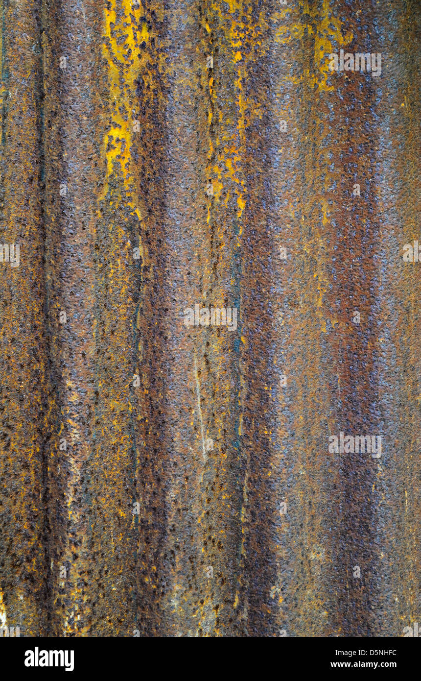 Texture of old and corroded galvanized iron used for roofing Stock ...
